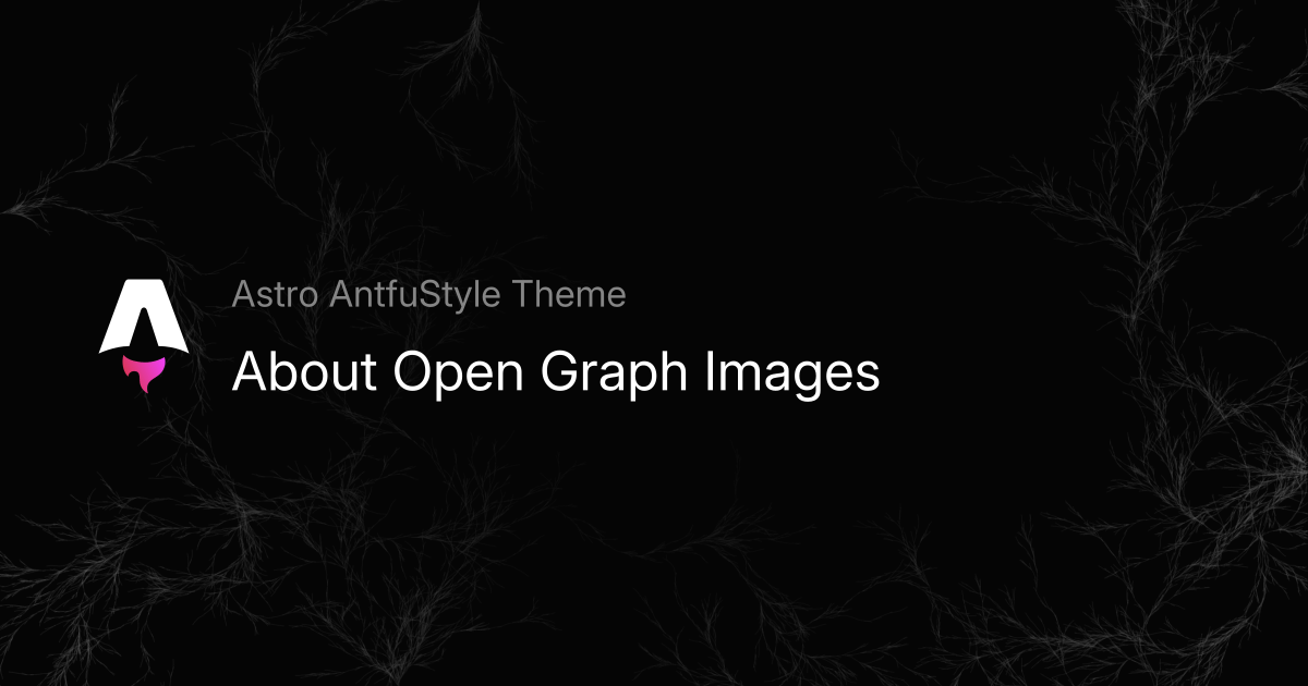 About Open Graph Images - Astro AntfuStyle Theme